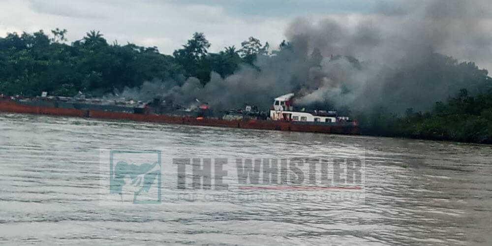 BREAKING: NNPC, Security Agencies Destroy Massive Vessel Caught ...