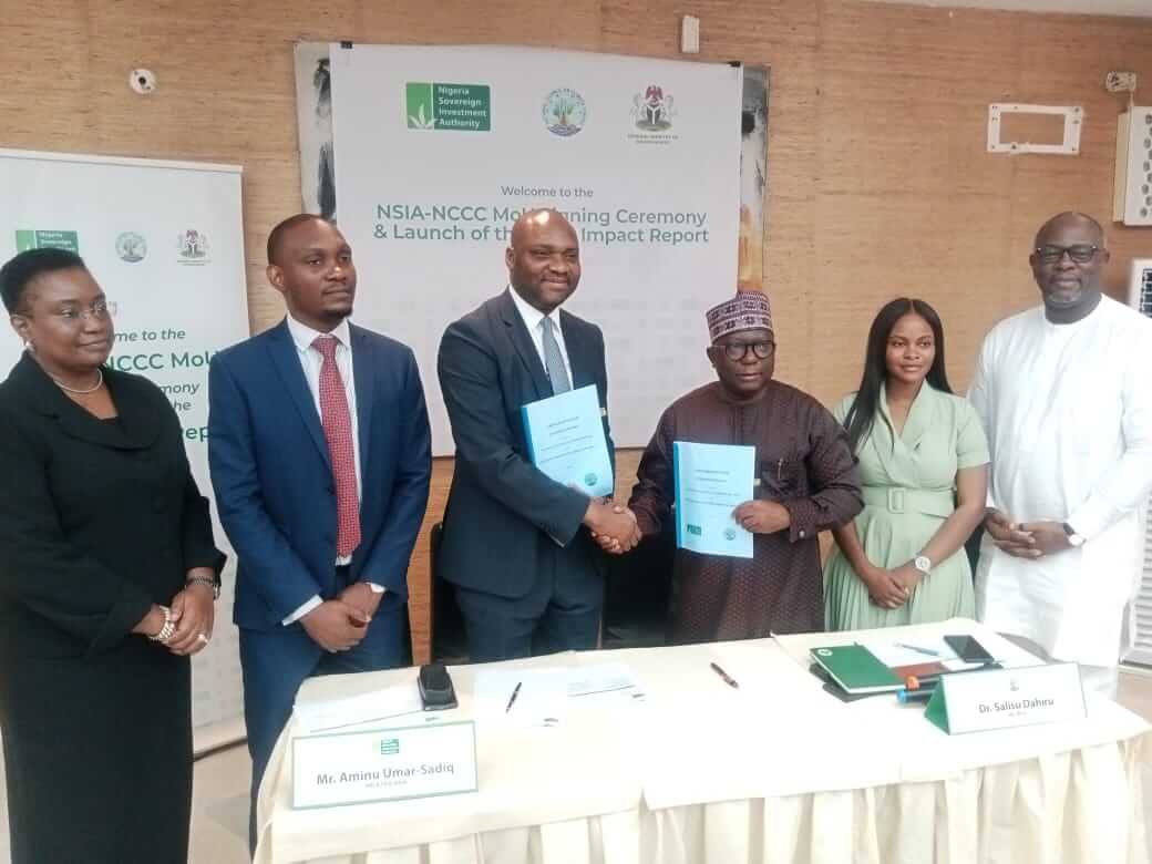 NSIA Signs MoU With NCCC On Management Of National Carbon Registry ...