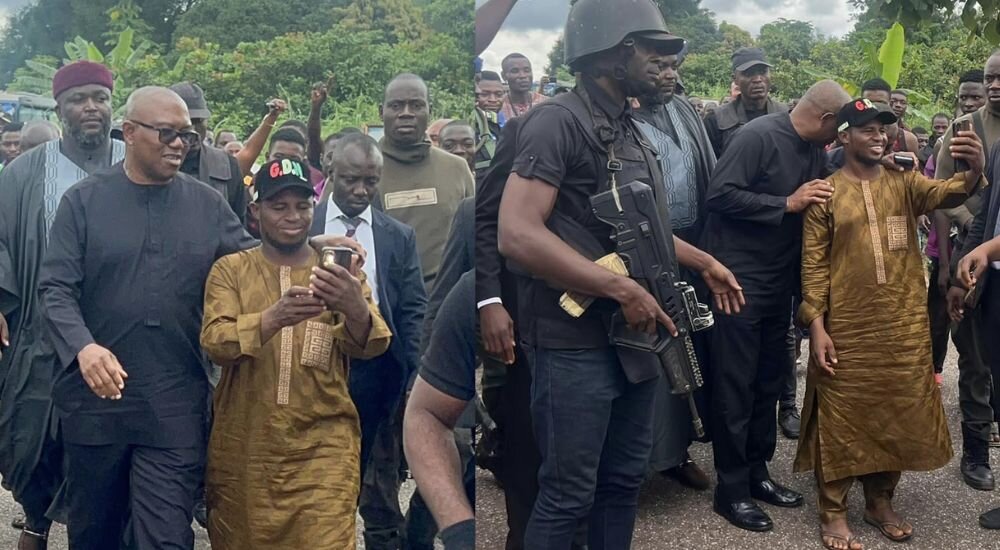 Peter Obi Steps Down From Convoy, Stops Police-Lorry Drivers’ Clash In ...
