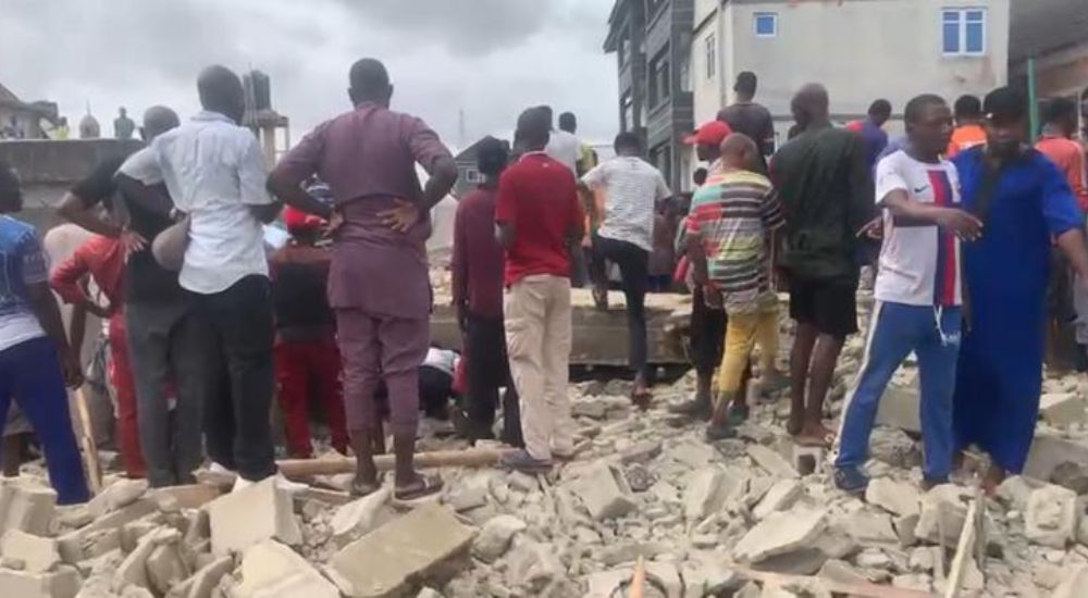 UPDATED: Three Rescued As Building Collapses In Lagos – The Whistler ...